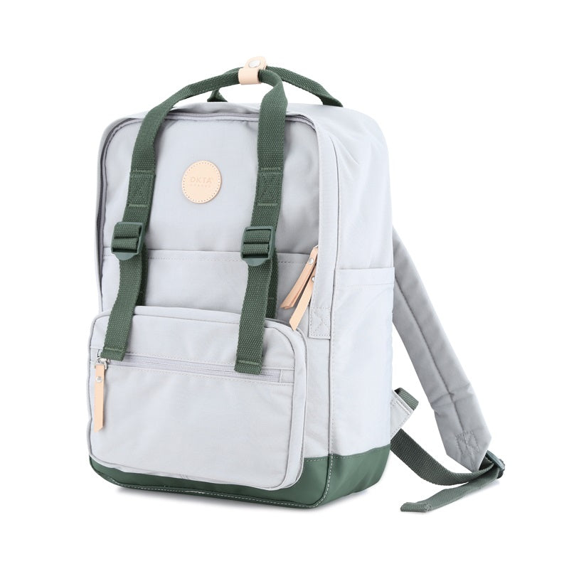 Okta Gema 15.7" Hiking Backpack I Light Grey – Himawari Bags